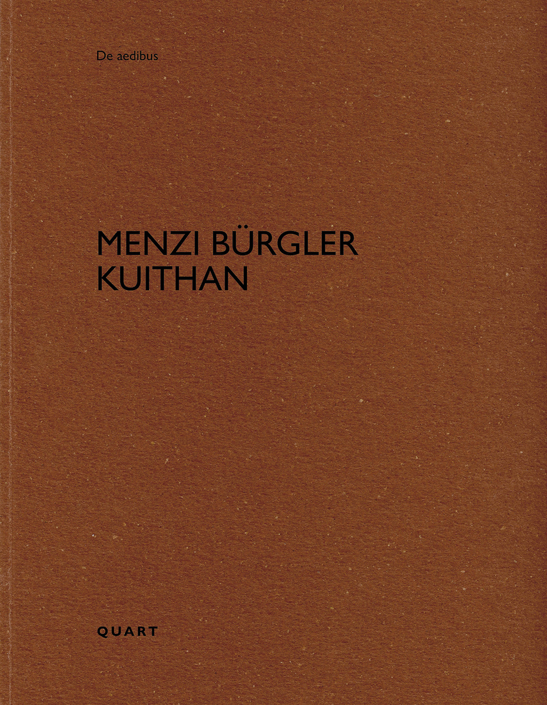 Menzi Bürgler Kuithan - ACC Art Books US